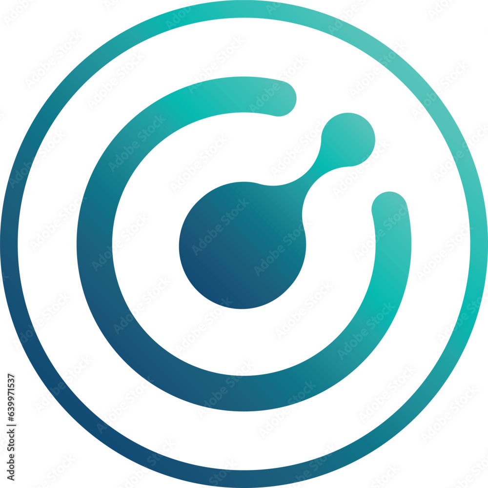 Cryptocurrency logos in colorful circle. vector logo images. 3d ...