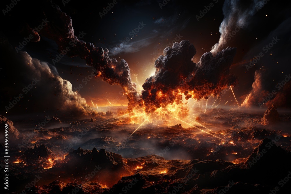 Cosmic Armageddon, Judgment Day of Planet Earth Stock Photo | Adobe Stock