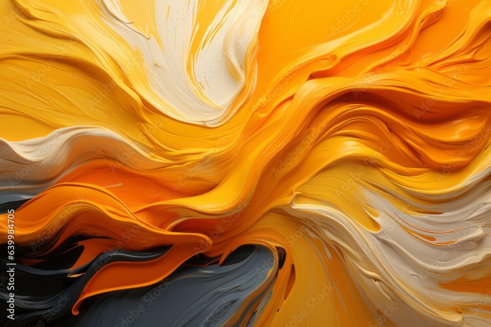 Orange Paint Strokes: Abstract art with bold orange brush strokes ...
