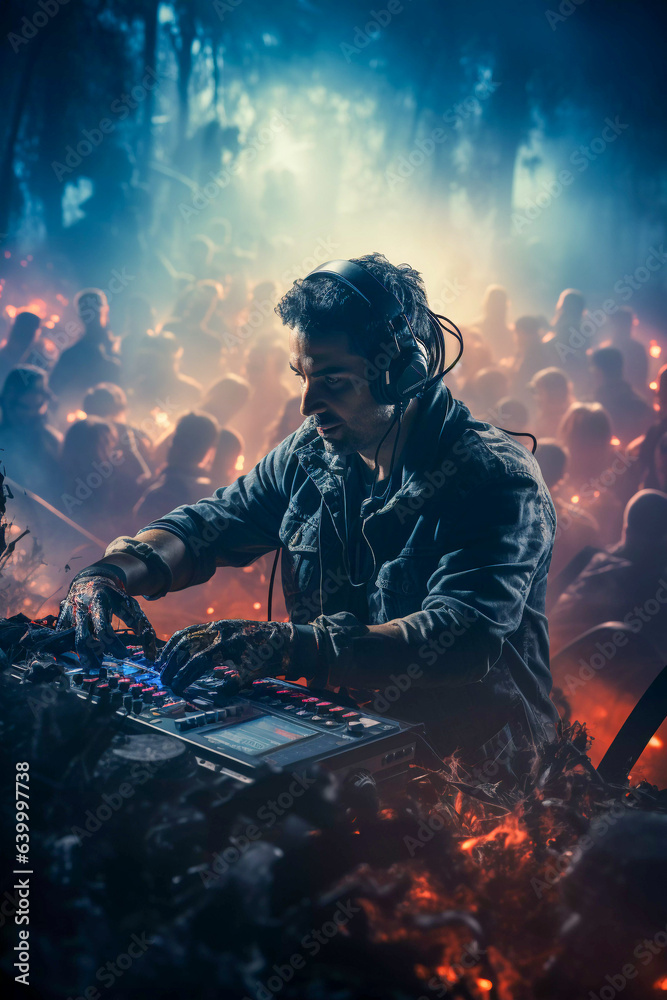 Zombie Rave: Spooktacular Halloween Party with Undead Vibes, Generative ...