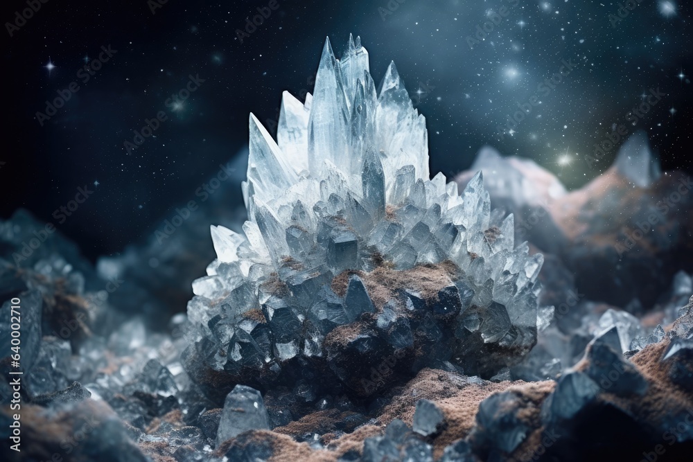 Crystalline formations patterns and delicate structures. Generative AI ...