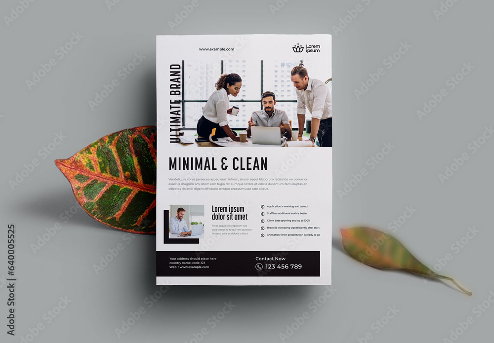 Minimal Corporate Flyer Template Stock Template | Adobe Stock