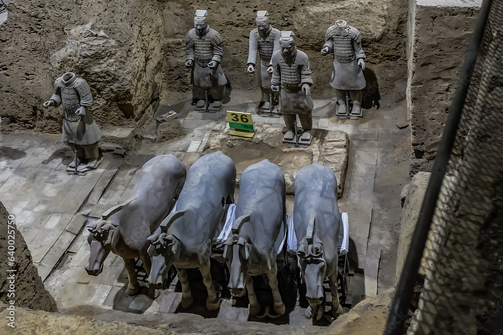 XI’AN, CHINA - JULY 27, 2023. Terracotta Army or Terra Cotta Warriors ...