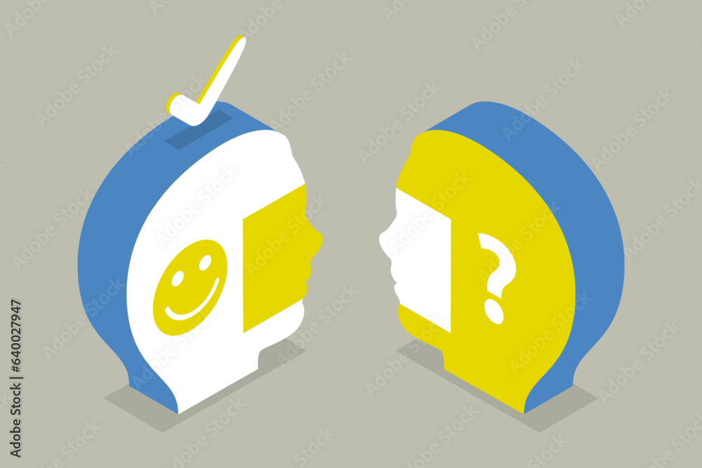 3D Isometric Flat Vector Conceptual Illustration of Bias As Incorrect ...