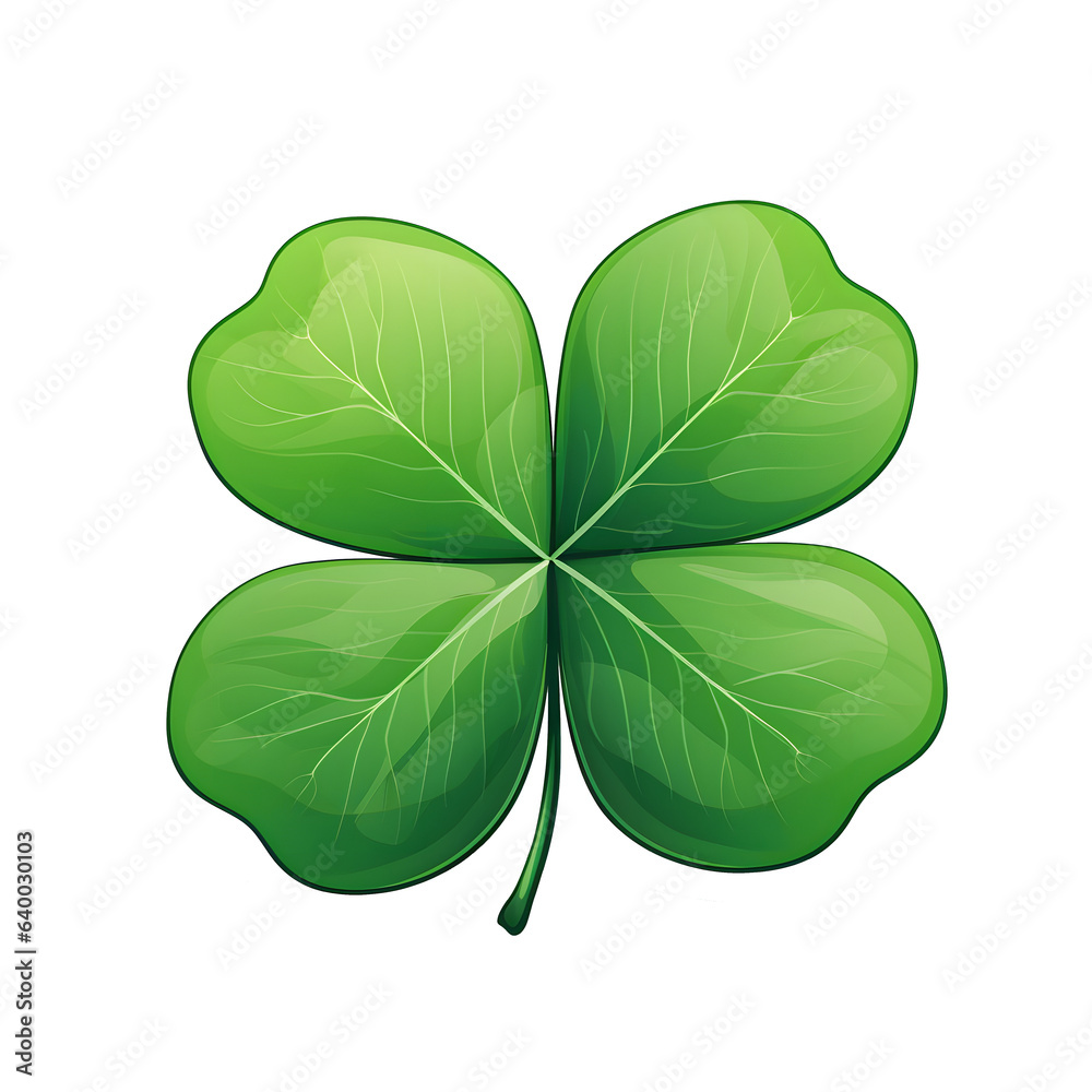 Cartoon clipart of clover leaf, transparent background Stock ...