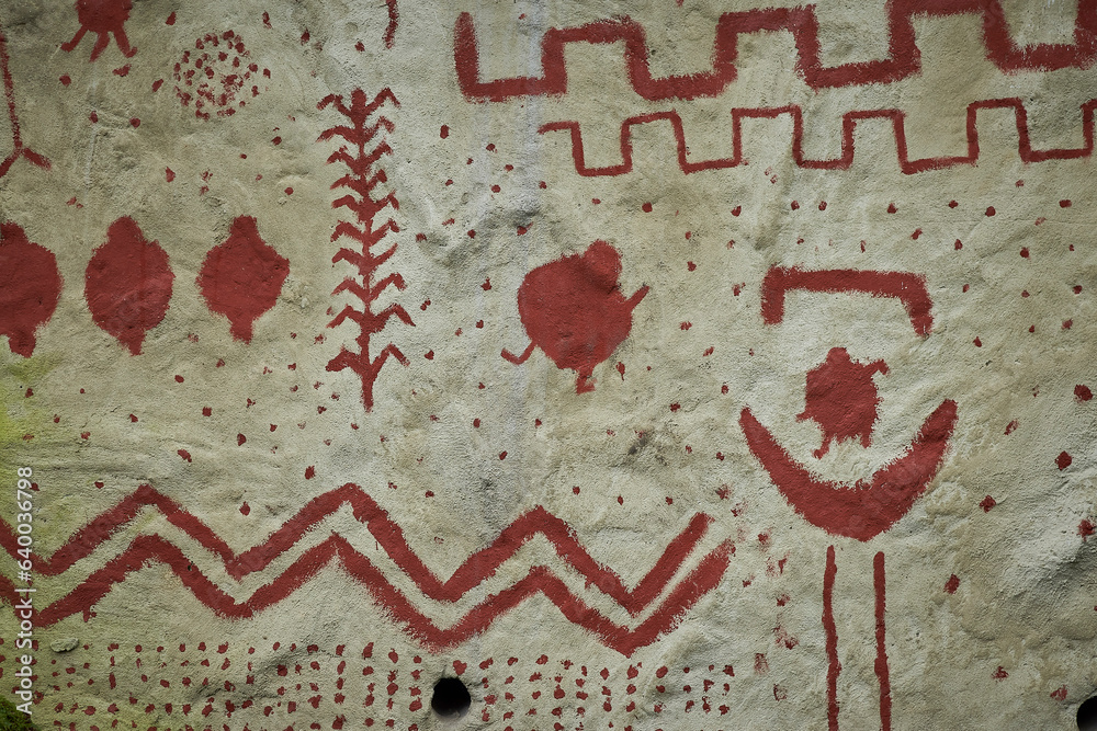 Ancient Artistry Preserved: A remarkably well-preserved prehistoric cave painting graces the ...