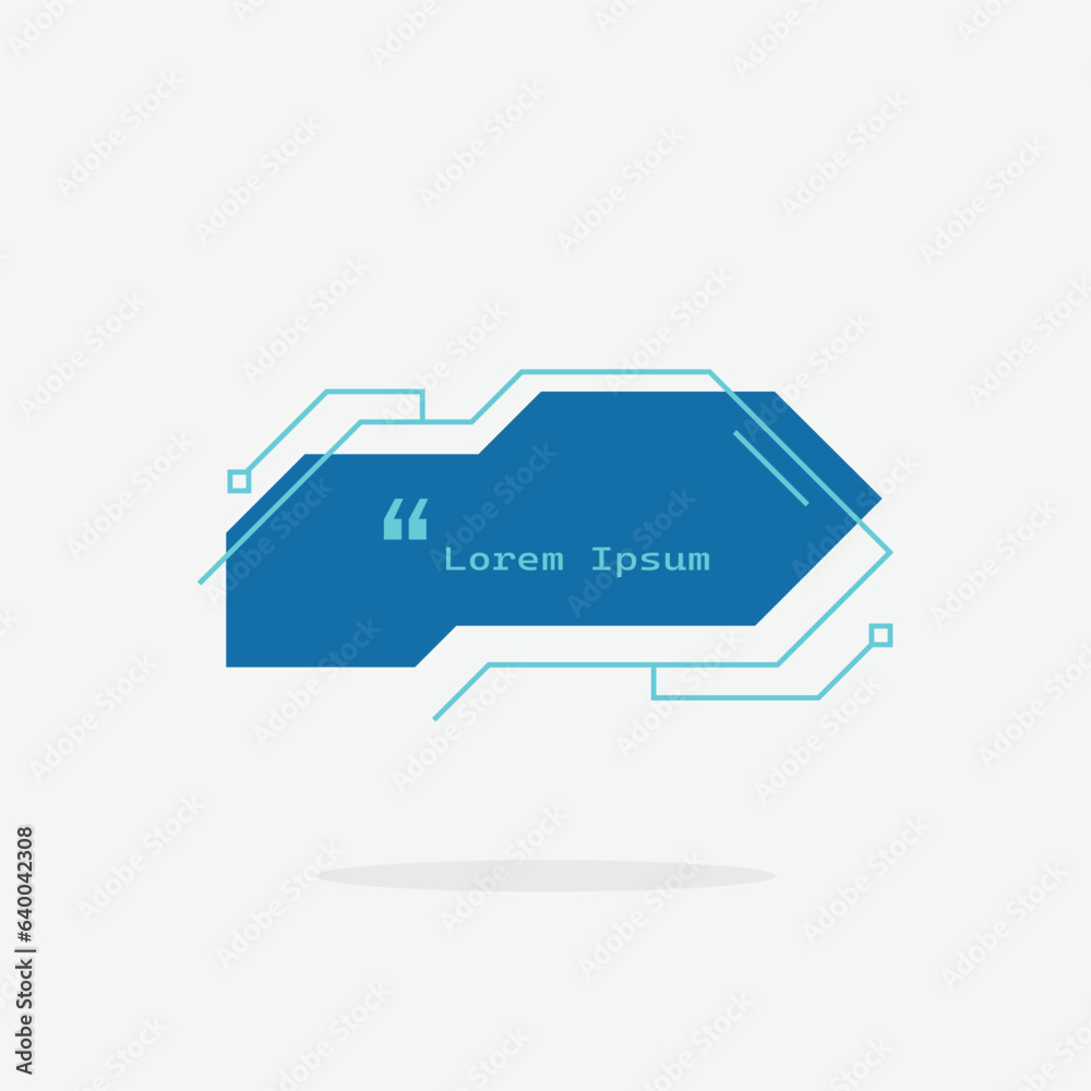 Digital callout titles. Futuristic textbox template, frame box with ...
