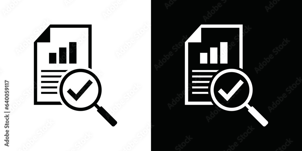 Vetor de Review audit icon vector. Overview risk illustration symbol ...