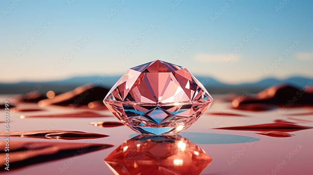 The image of a diamond on a gradient background that compliments the ...