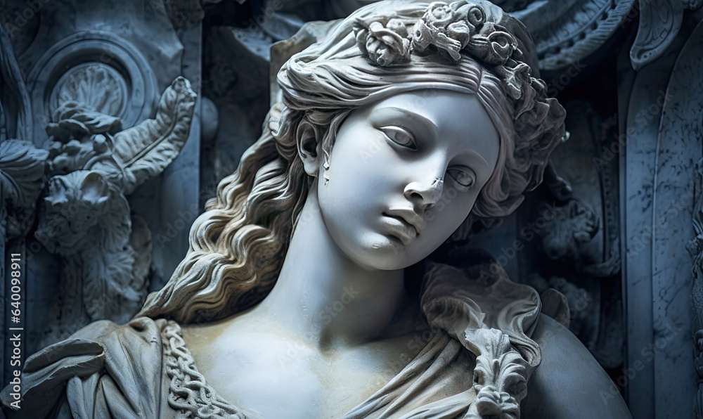 The artist skillfully captured the essence of a woman turned into a ...