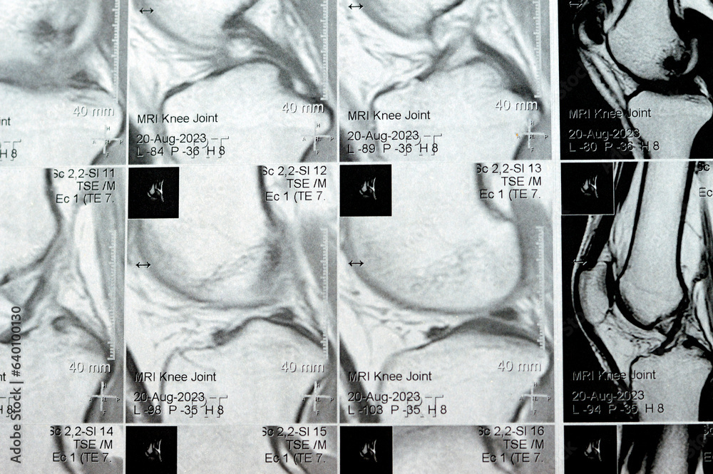 MRI of the right knee showing mild joint effusion, with normal other ...