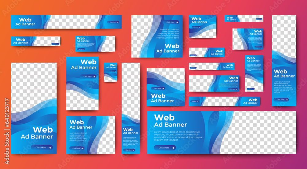 Set of promotion kit banner template design with modern and minimalist ...