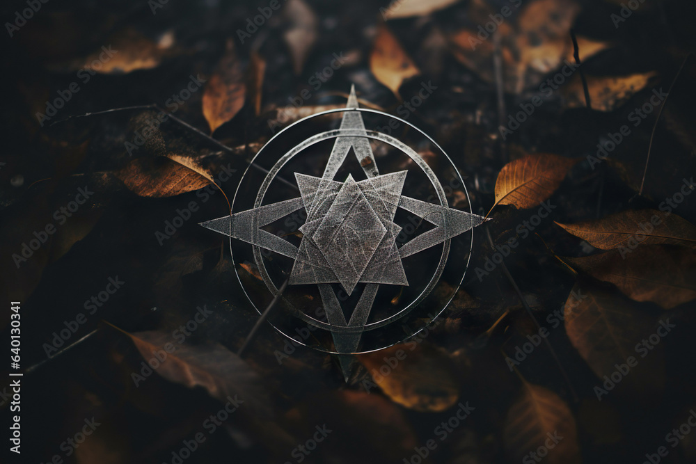 Sacred geometry within the natural world. Autumn leaves and intricate ...