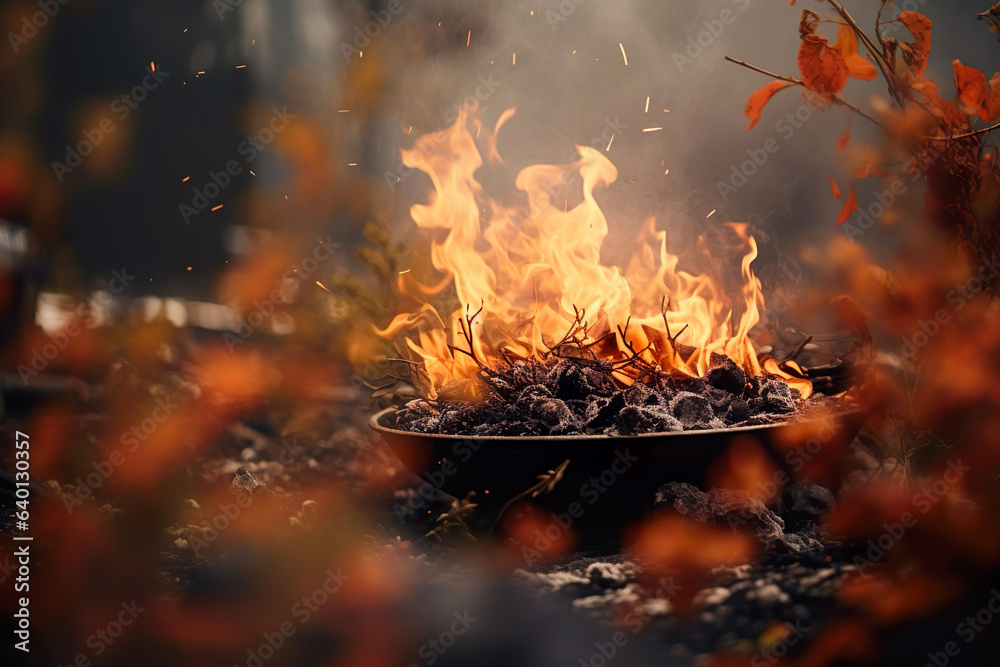 Pagan realm with the energy of fire magic and spiritual practice. The ...