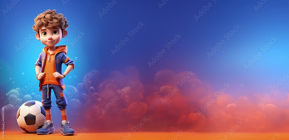 Cartoon character in style, banner copy space background, Cute animated ...