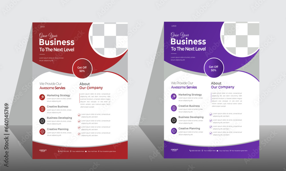 Corporate business flyer template design a bundle of 5 templates of a4 ...