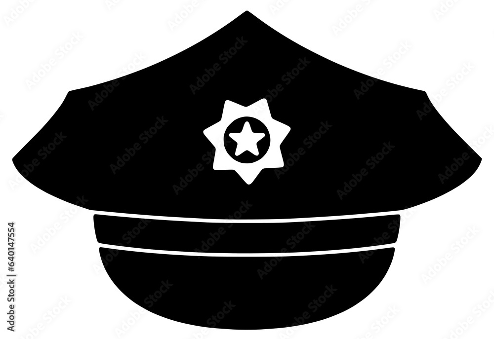 ภาพประกอบสต็อก police icon hat logo uniform background policeman ...