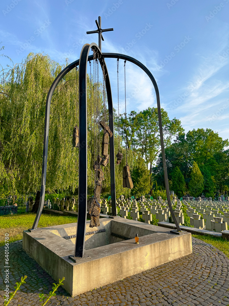 Foto de Lviv, Ukraine - 28 August 2023: Memorial of Ukrainian Sich ...