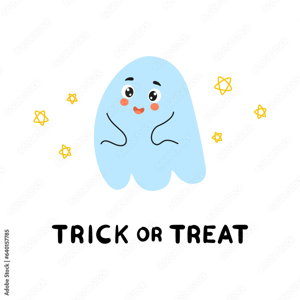 readymade ghost banner, cute spooky illustration, ghost character ...