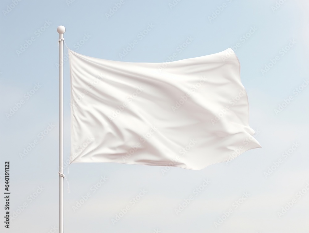 Waving flag mockup with isolated background generative ai Stock ...