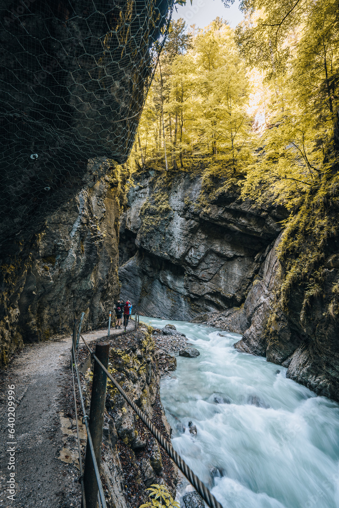 Partnachklamm, Gorge and canyon in Garmisch Partenkirchen, Bavaria ...