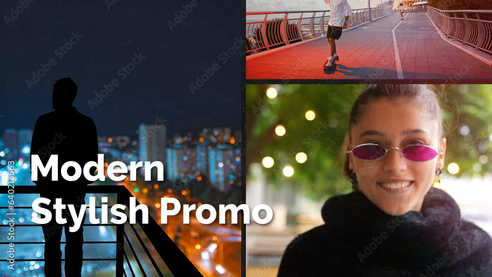 Multiscreen Trendy Media Opener template contains 21 media placeholders ...