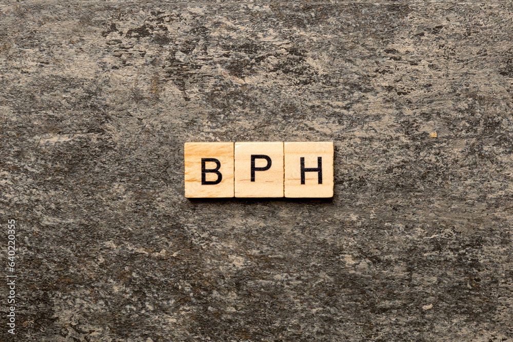 BPH Benign Prostatic Hyperplasia word made with building blocks, BPH ...