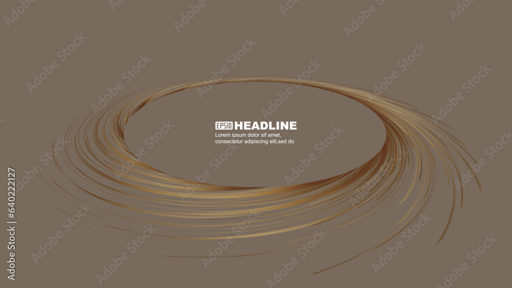 Gold spiral coil on gold background Stock Vector | Adobe Stock