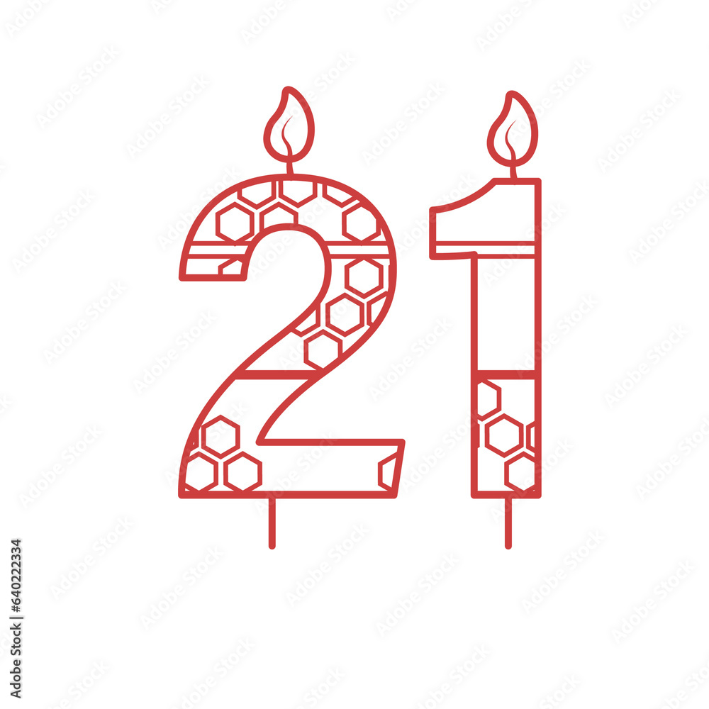 Digital png illustration of twenty one number on transparent background ...