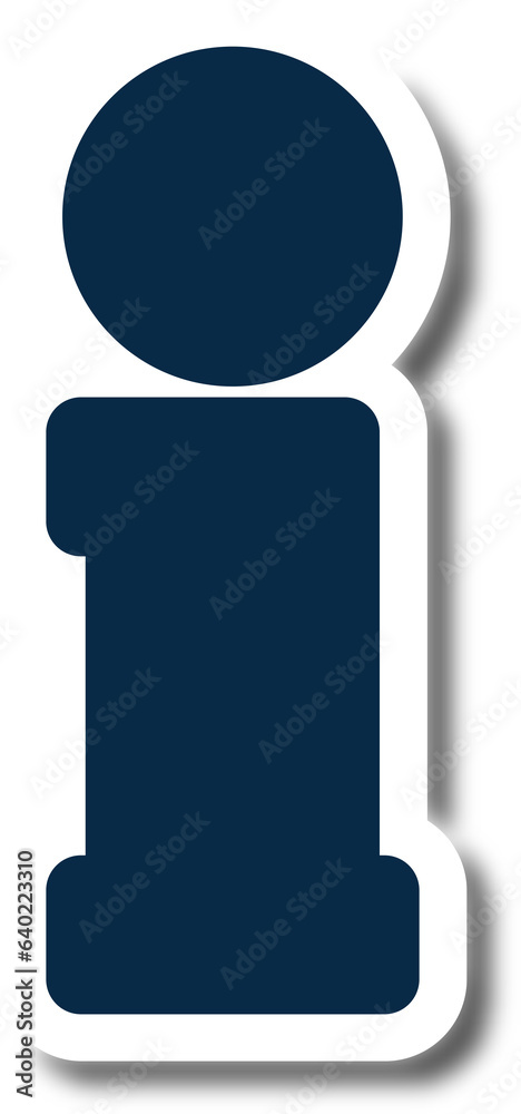 Digital png illustration of blue and white i letter on transparent ...
