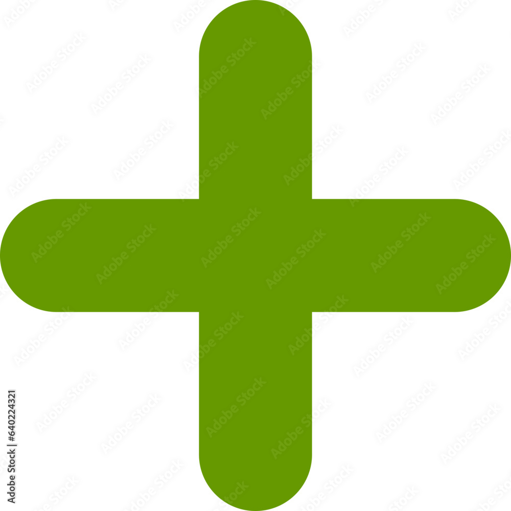Green plus sign. Vector icon. Cross symbol of safety guidance. Stock ...