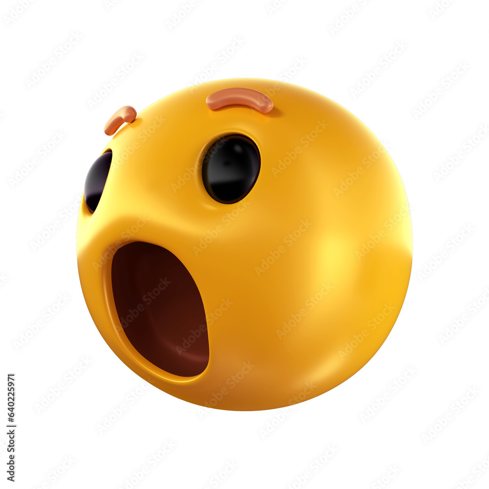 Scared expression emoji Stock Illustration | Adobe Stock