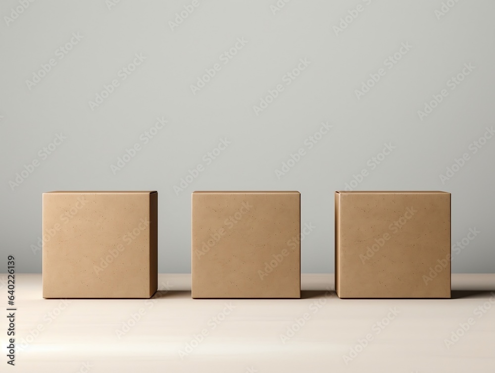 Cartons box mockup with isolated background generative ai Stock ...