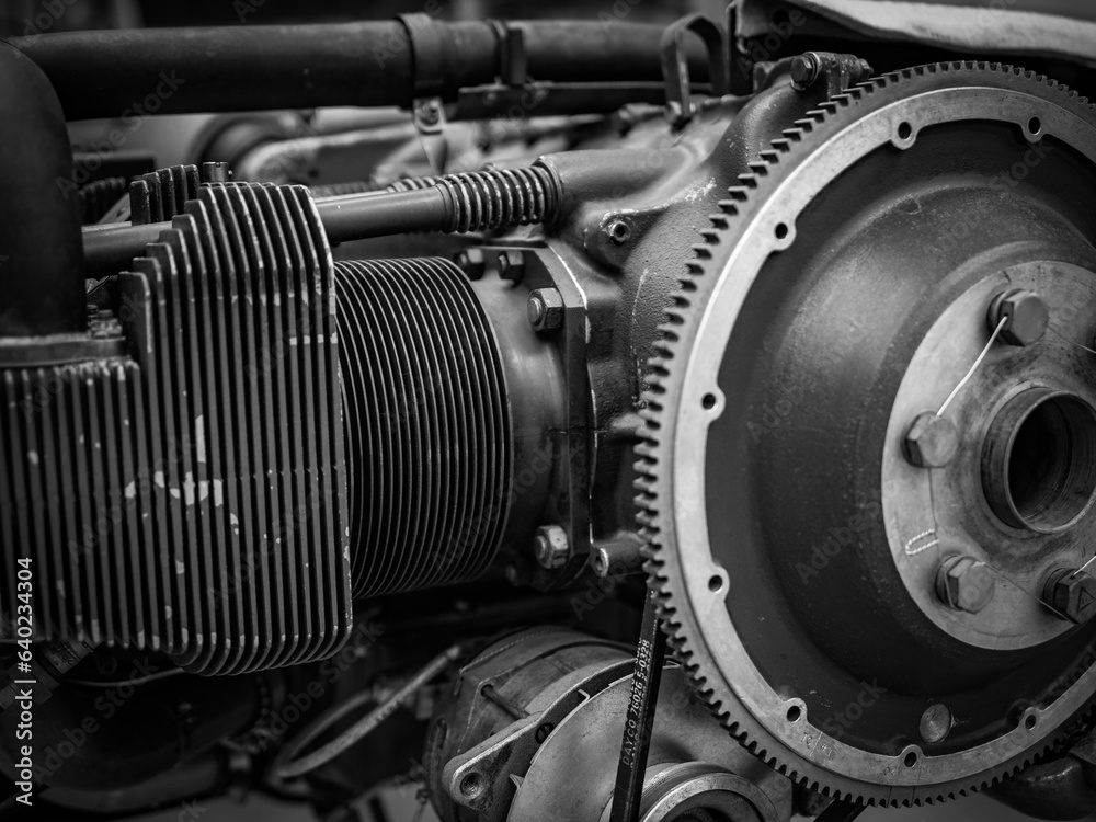 Mechanism of the aircraft engine Stock Photo | Adobe Stock