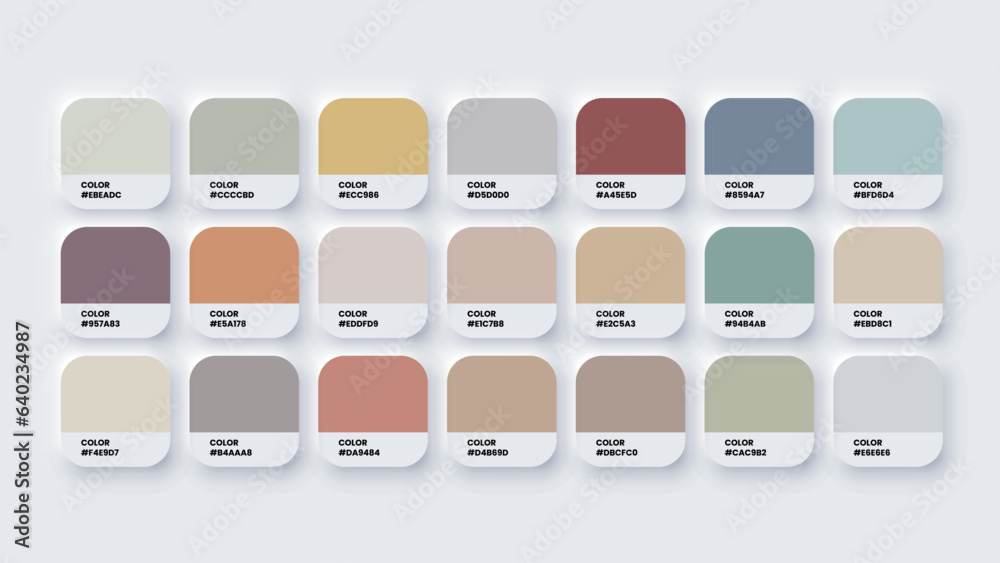 Color Palette, Procreate Color Swatches in RGB, HEX Colors, Paint Color ...