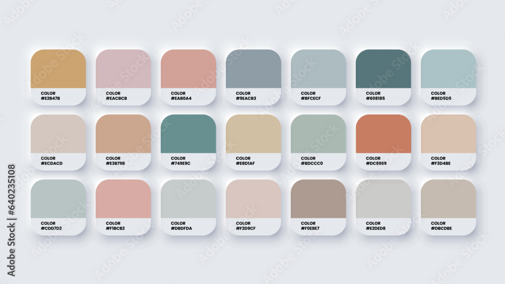 Color Palette, Procreate Color Swatches in RGB, HEX Colors, Paint Color ...