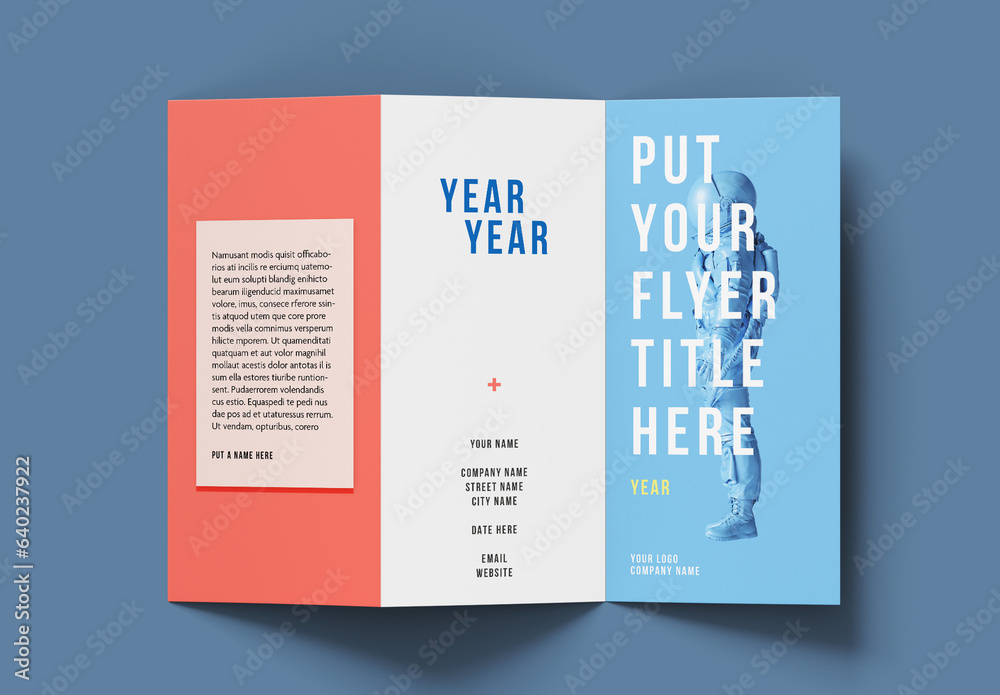 Print Trifold Flyer Layout Stock Template | Adobe Stock