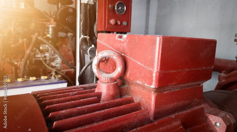 The eye bolt is installed in the body of the electric motor. Stock ...