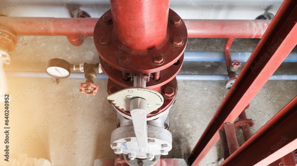 The valve gate open position with top view , hydrant pipe valve system ...