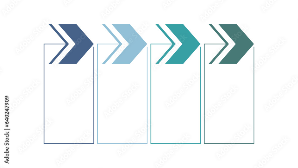 Blank company process chart infographic template as vector with 4 ...