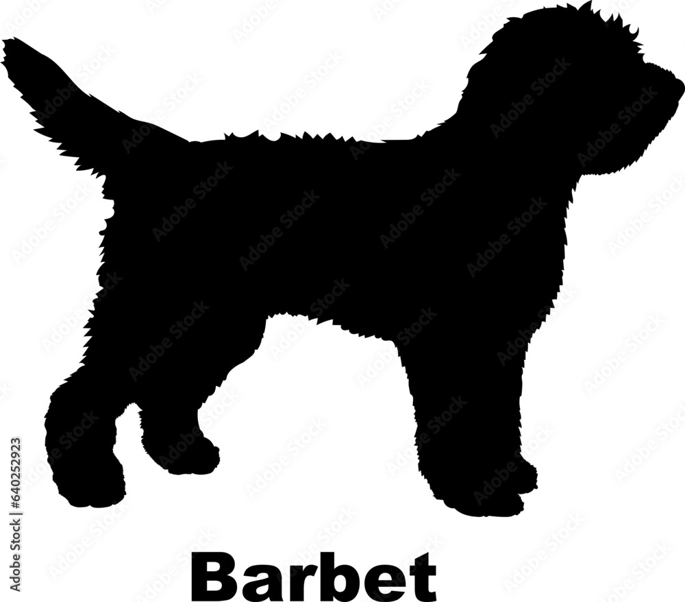 Barbet dog silhouette dog breeds Animals Pet breeds silhouette Stock ...