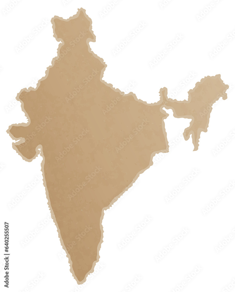 India map on craft paper texture. Template for infographics. Creative ...