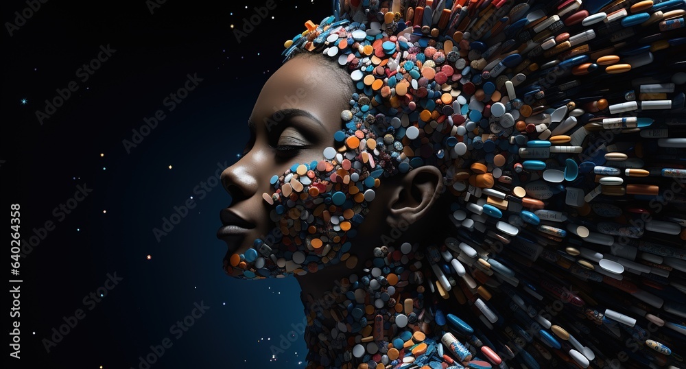 Health care, human body hologram with full body scan, bones, organs ...