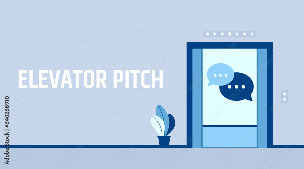 Elevator pitch design image. Clipart image Stock Vector | Adobe Stock
