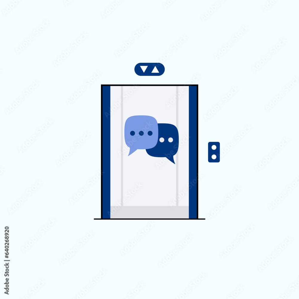 Elevator pitch icon. Clipart image isolated on white background Stock ...