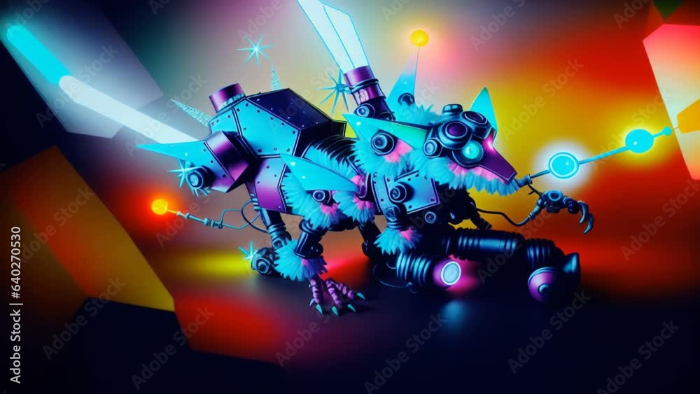 Generative ai motion animation of surreal painting of a deformed ...