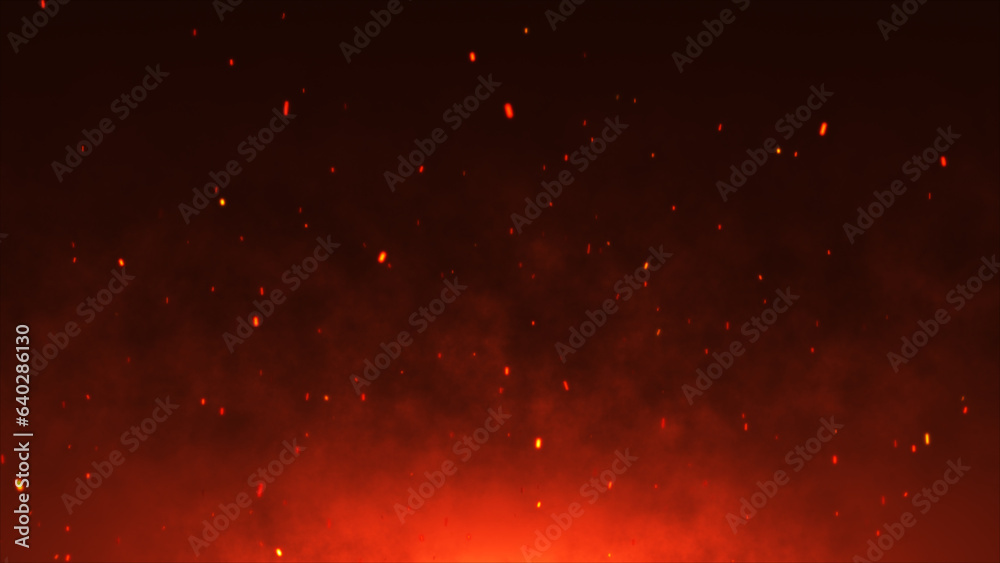 Red fire background. Abstract red fire background. 3D illustration ...