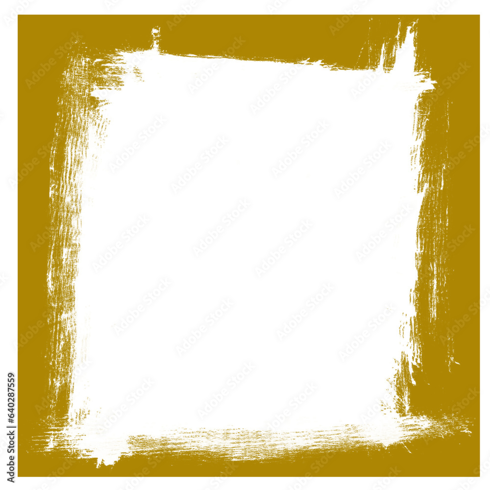 Grunge style golden frames overlay on transparent background. Royalty ...