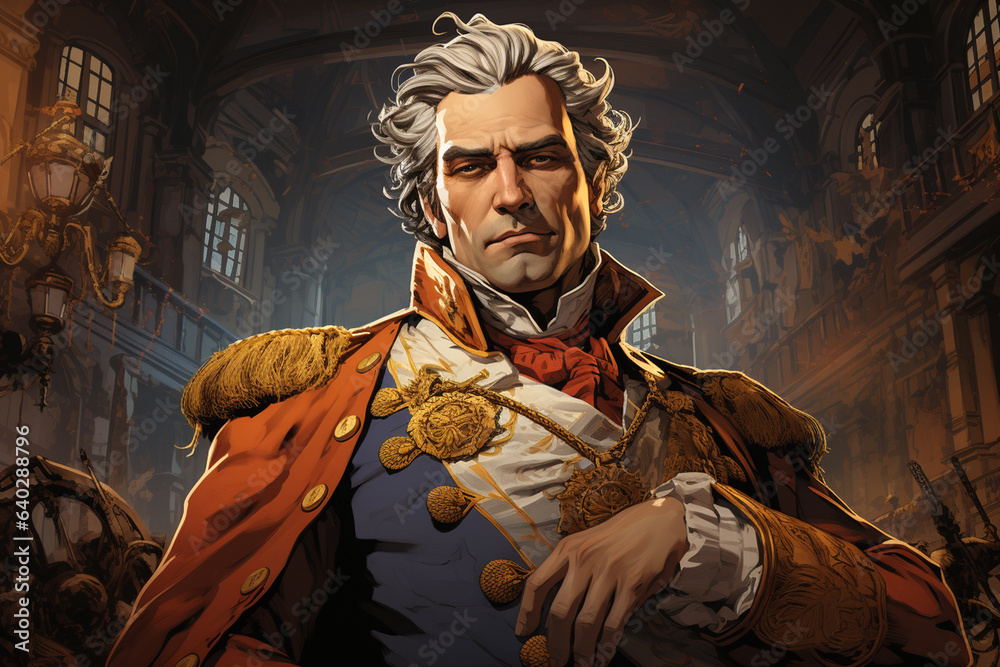 Graphic novel style illustration of French nobility during the French ...