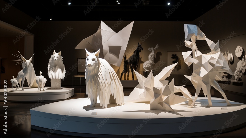 Origami Exhibit , A gallery featuring intricate paper sculptures, from ...